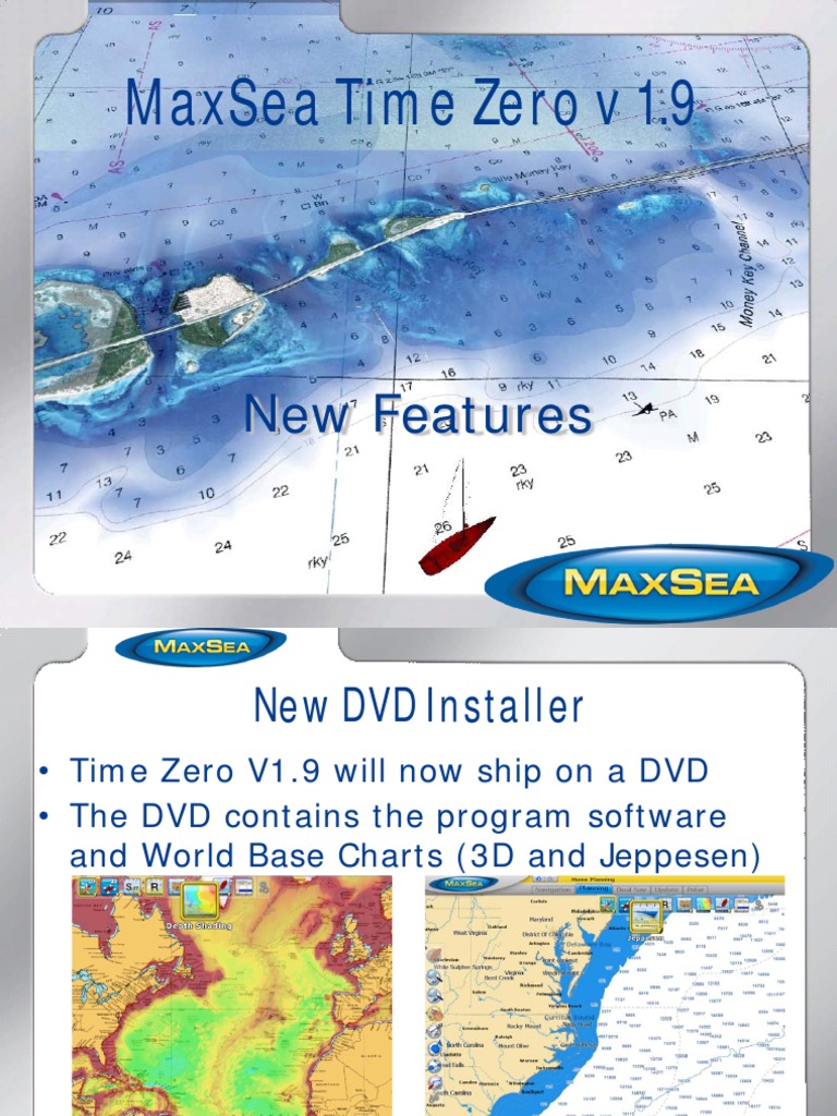MaxSea TimeZero V1.9 New Features | PDF | Chart | Dvd