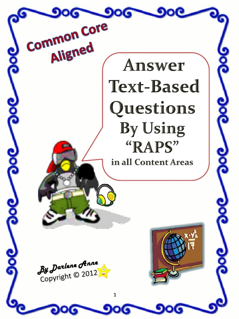Raps - How To Answer Questions | PDF | Common Core State Standards ...