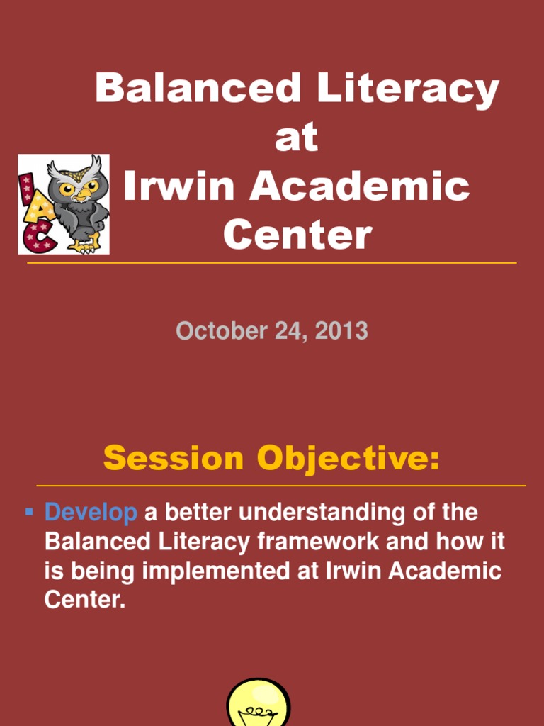 Balanced Literacy Parent Meeting1 Pdf Reading Process Literacy