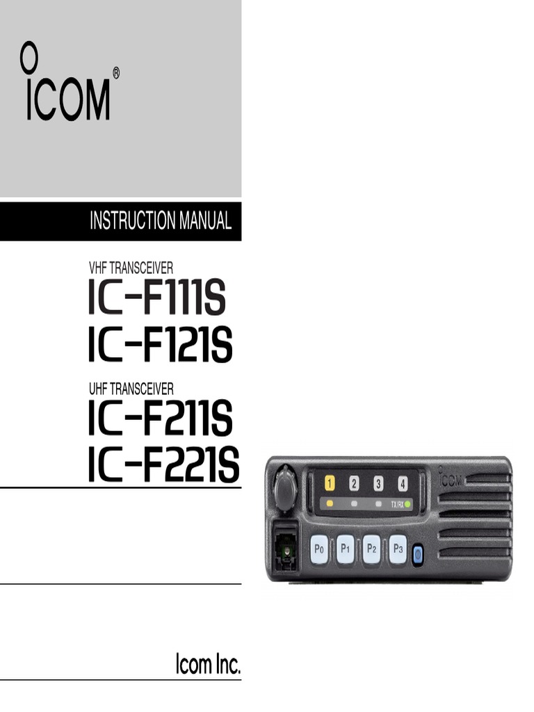 Ic f121s - Ic f221s | PDF | Radio | Electromagnetic Interference