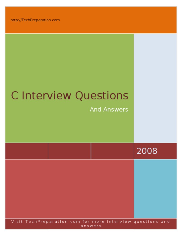 C Interview Questions and Answers | PDF | Pointer (Computer Programming ...