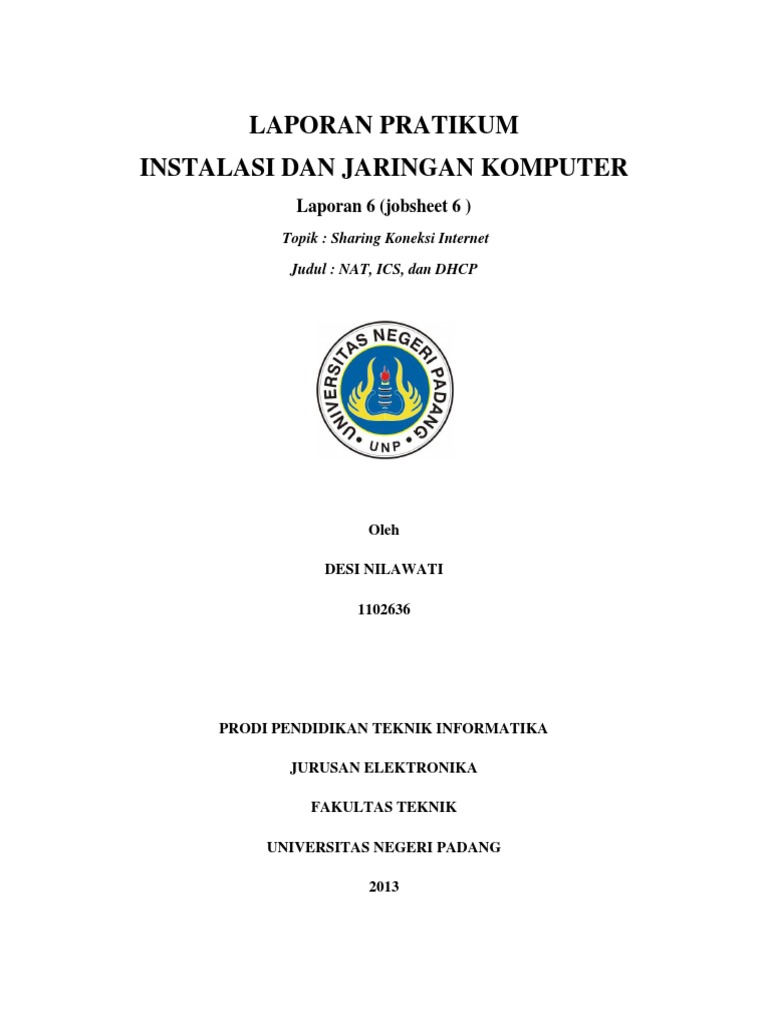 Laporan 6 (NAT, ICS, Dan DHCP) | PDF
