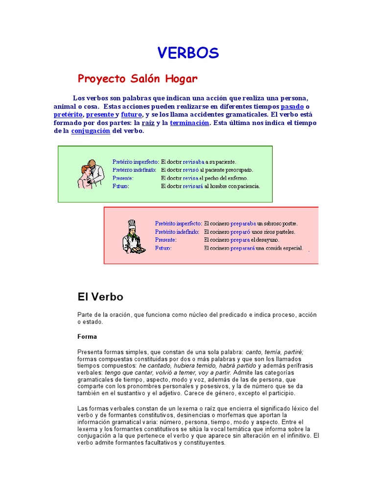 Verbos Pdf Verbo Objeto Gramática