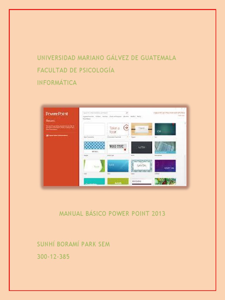 Manual Basico Power Point 2013 | PDF | Microsoft PowerPoint | Informática