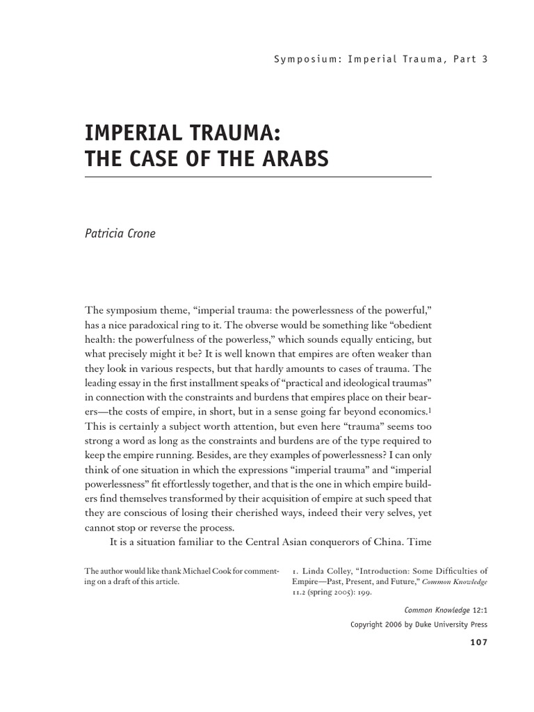 Crone Imperial Trauma PDF | PDF | Ancient Rome | Syria