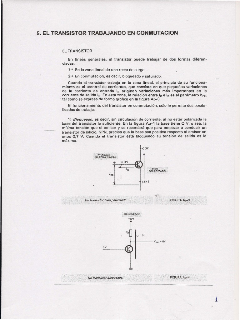 El Transistor en Conmutacion | PDF | Transistor | Equipo eléctrico