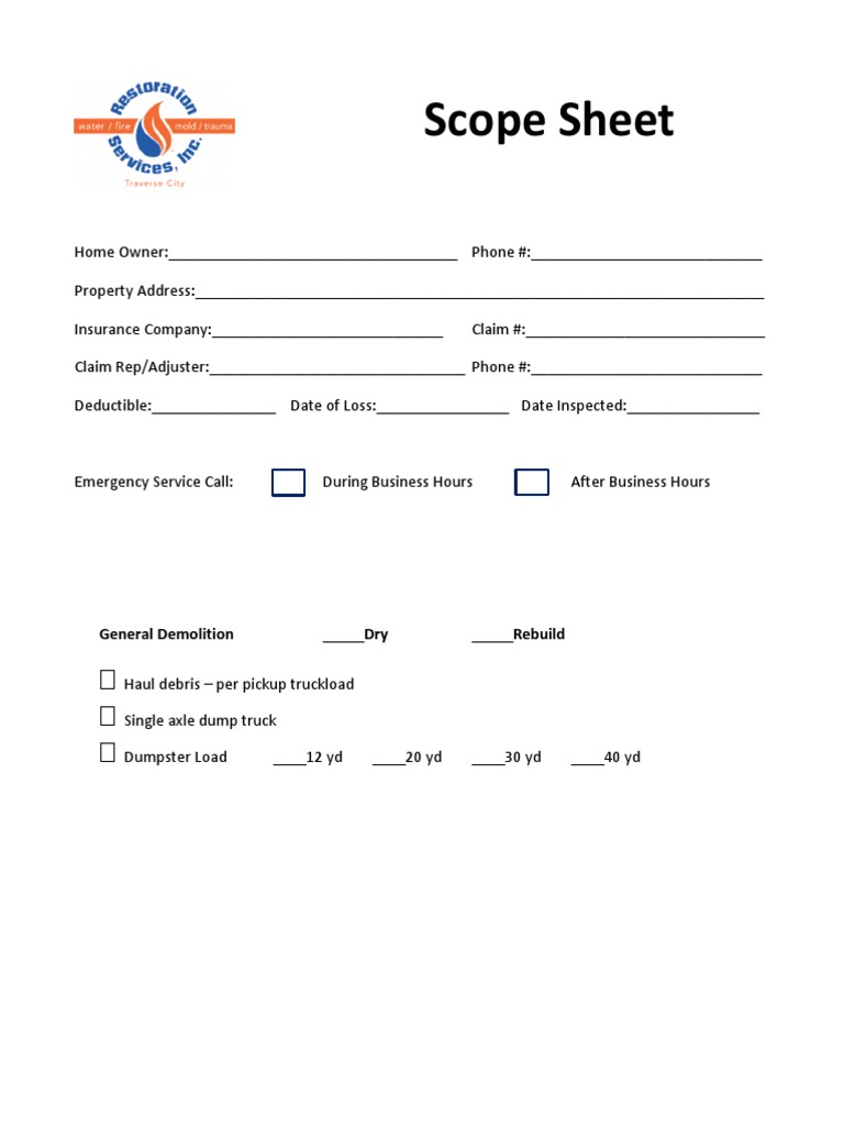Rrs Scope Sheet | PDF