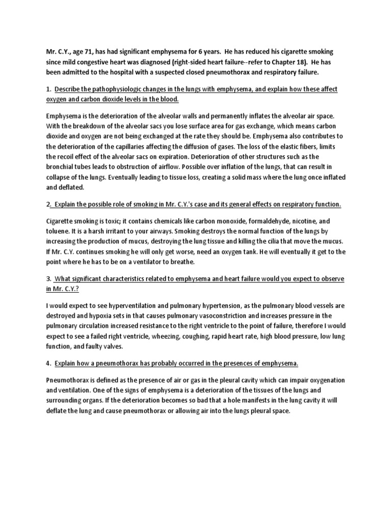 Human Diseases Case Study 19C | Lung | Chronic Obstructive Pulmonary ...