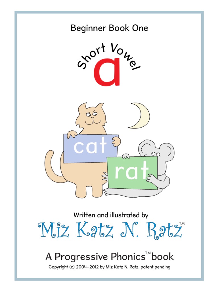 A Progressive Phonics Book (Revised - Single Page View) - Miz Katz N ...