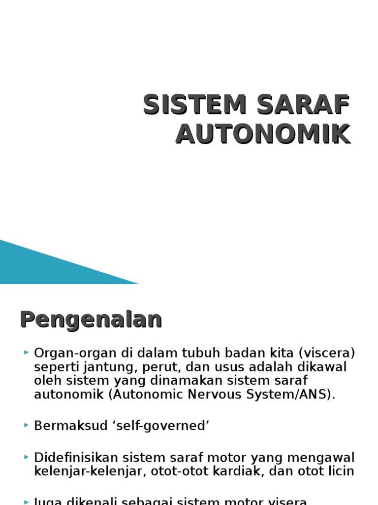Sistem Saraf Autonomik | PDF