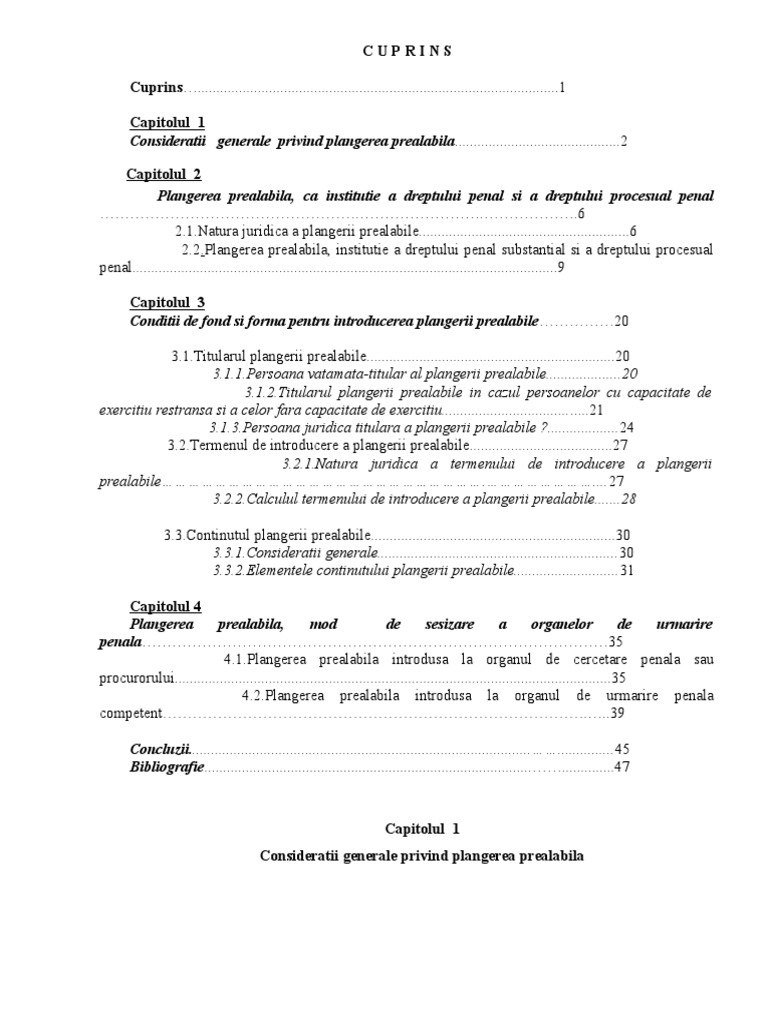 Plangerea Prealabila | PDF