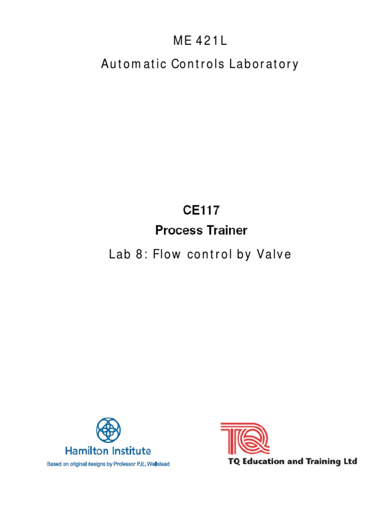 Flow Control by Valve - Lab - 08 PDF | PDF | Control Theory | Vacuum Tube