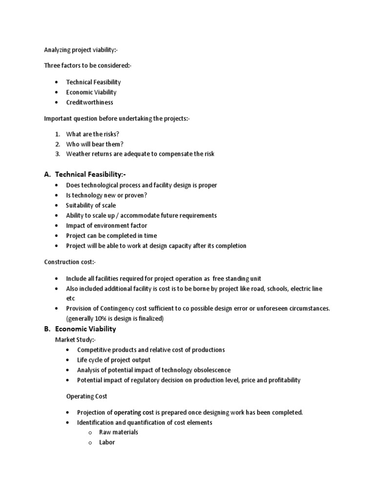 Analyzing Project Viability | PDF | Risk | Cost