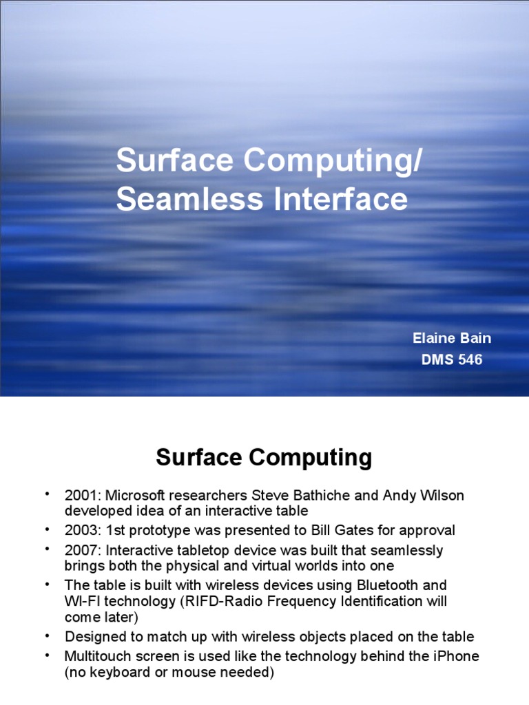 Seamless Interfaces | PDF | Graphical User Interfaces | Computer Keyboard