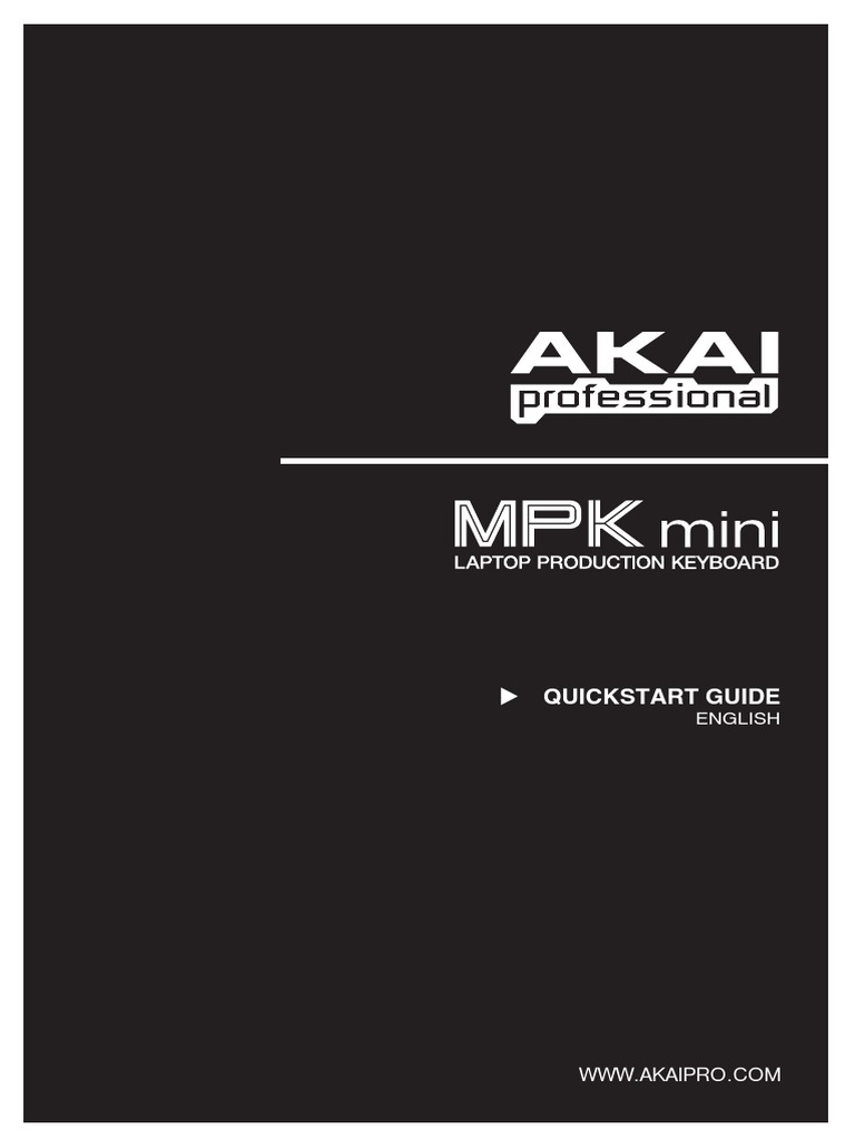 MPK Mini Quickstart Guide | PDF | Synthesizer | Computer Keyboard