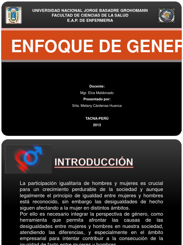 Enfoque de Genero | PDF | Hombre | Mujer