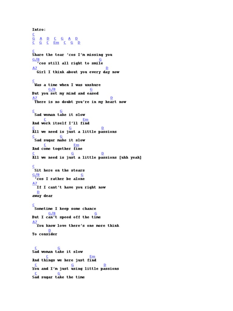 Patience: Lyrics and Chords Guide | PDF