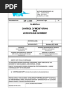 IMTE Calibration Control Procedure | PDF | Calibration | Verification ...