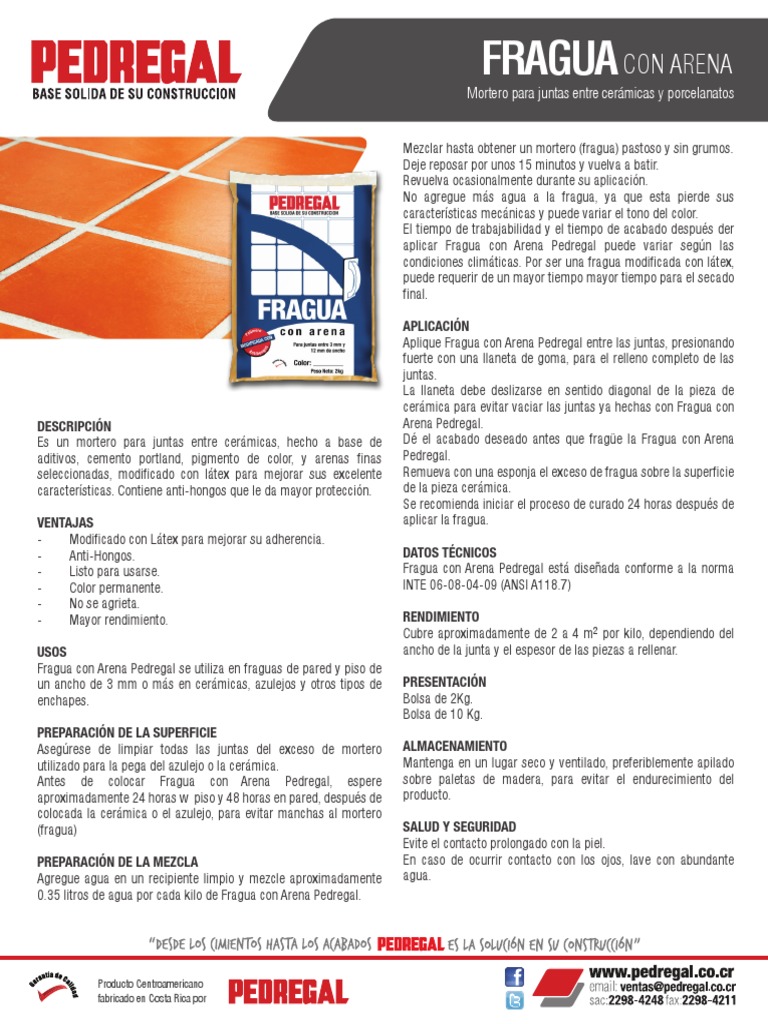 FT Fragua CON Arena | PDF | Cerámica | Cemento