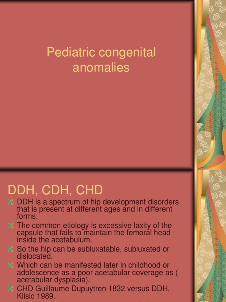 Pediatric Congenital Anomalies | PDF | Hip | Lower Limb Anatomy