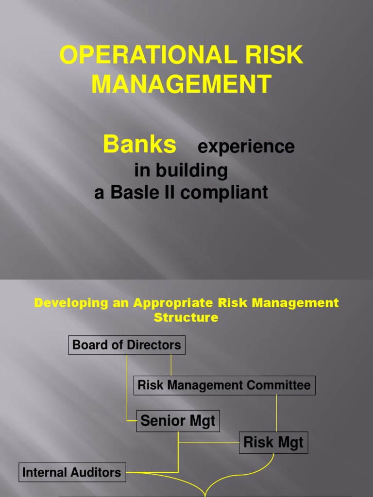 Op Risks in Banks | PDF | Operational Risk | Value At Risk