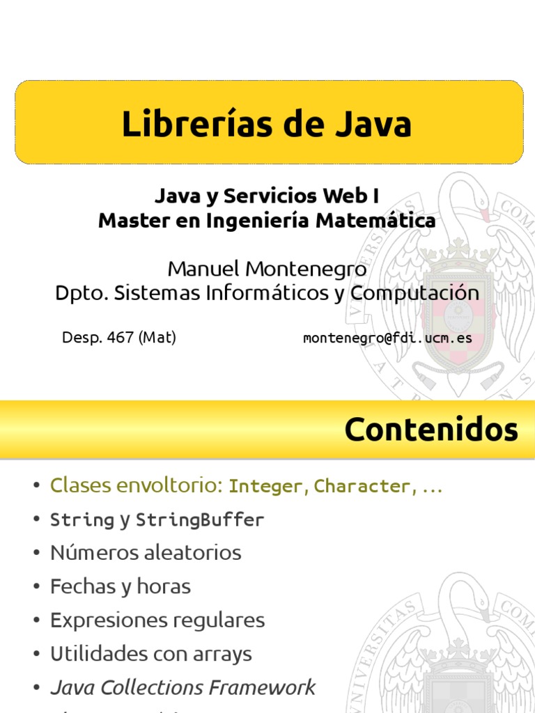 Librerias | Java (Programming Language) | Software Development