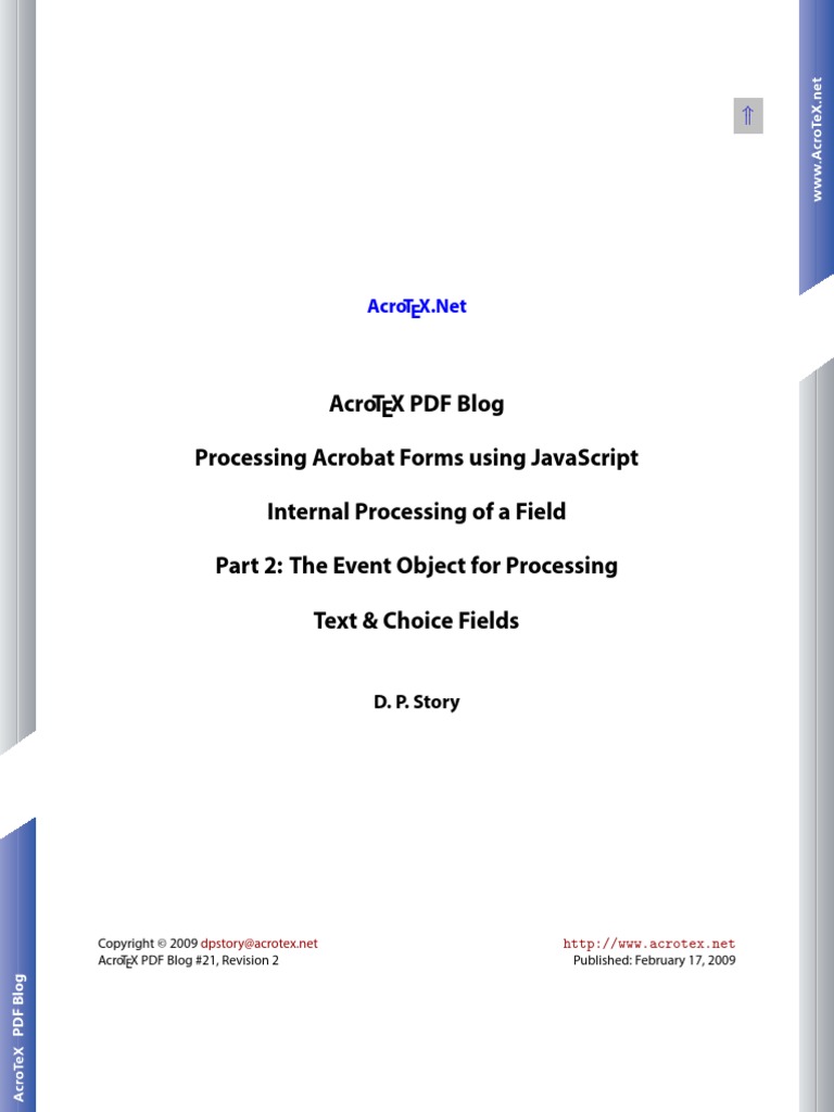 Processing Acrobat Forms Using Javascript Pdf Pdf Portable Document Format Scripting Language
