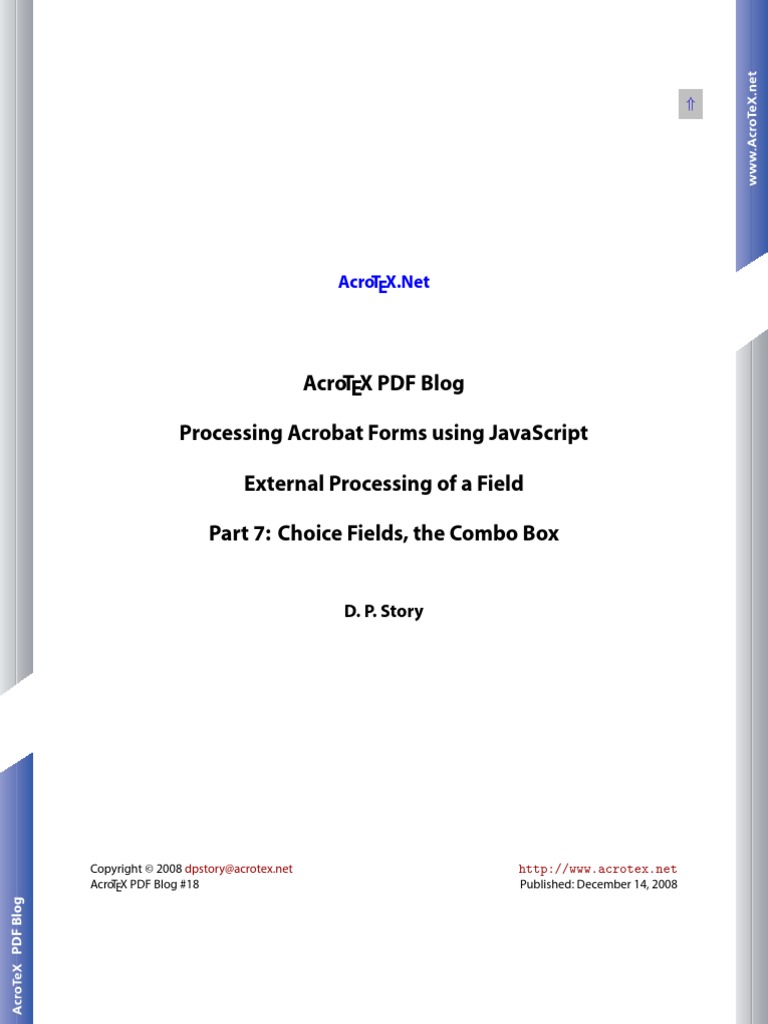 Acrobat Forms Using Javascript For Combo Box Fields Pdf Download