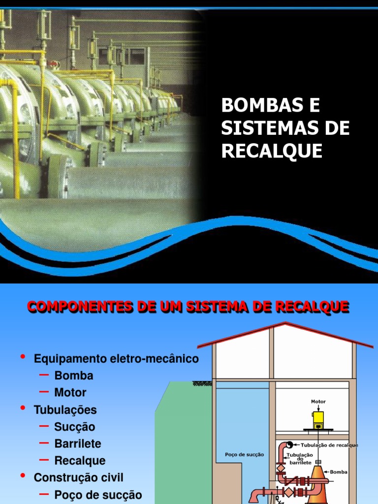 Bombas e Sistemas de Recalque | Bomba | Tecnologias de gás