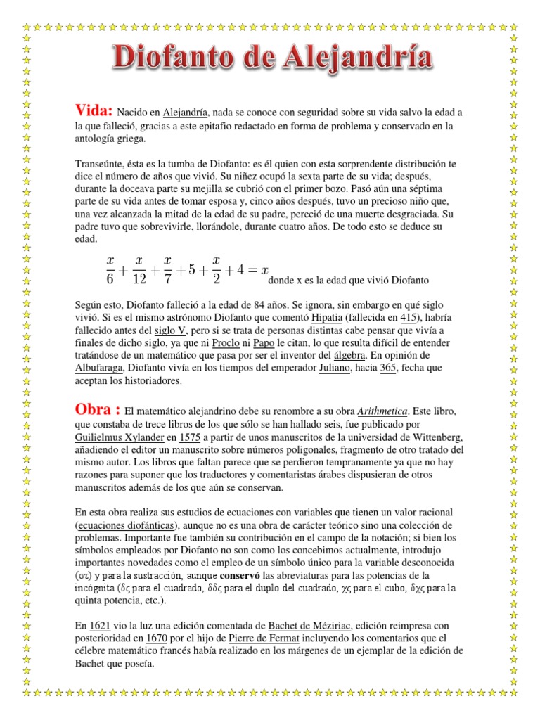 Diofanto de Alejandría | PDF | Enseñanza de matemática | Science