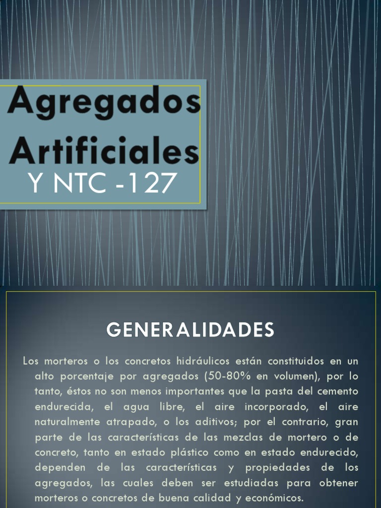 Tipos y propiedades de agregados en construcción | PDF | Cemento | Arrabio