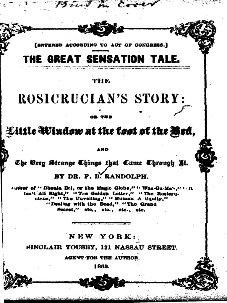 Paschal BR Randolph Rrosicrucian Story PDF | PDF | Religion And Belief ...