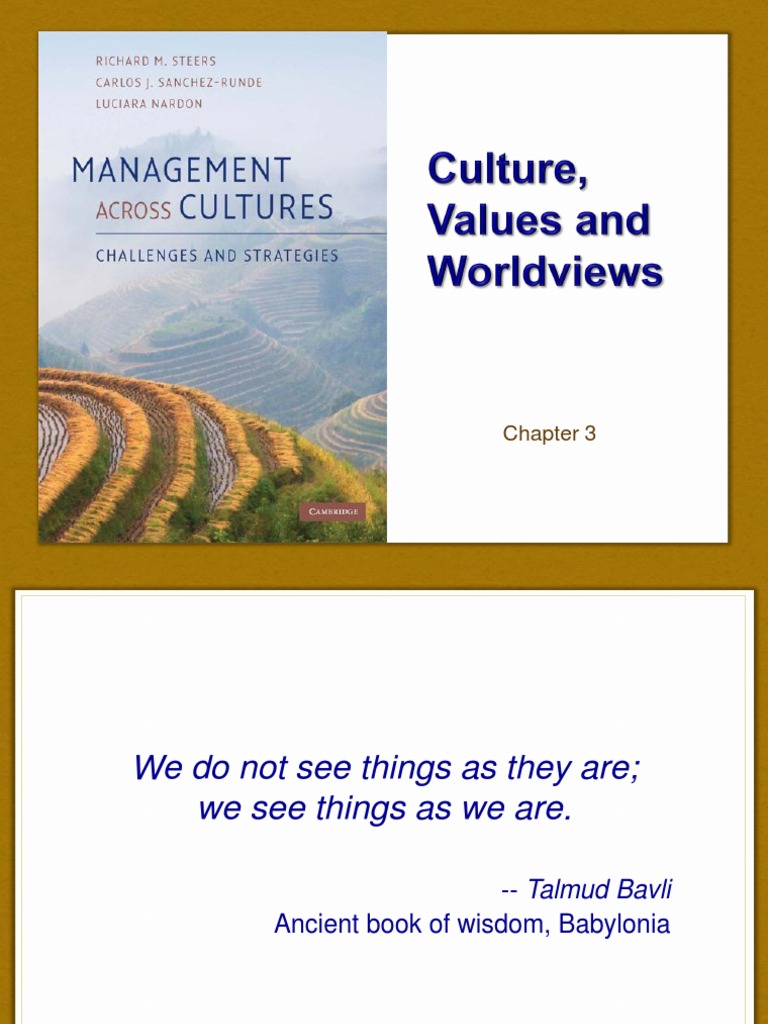 CCM Lecture Slides - Culture Values and Worldviews | PDF | Stereotypes | Norm (Social)