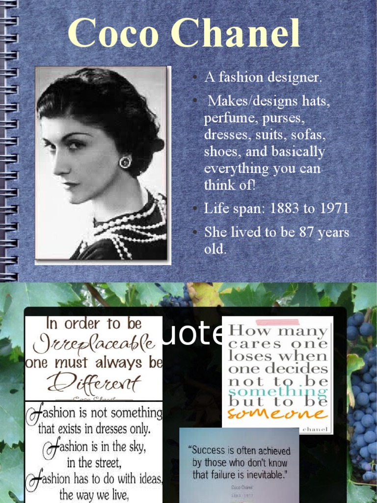 Coco Chanel Presentation - Odp | PDF