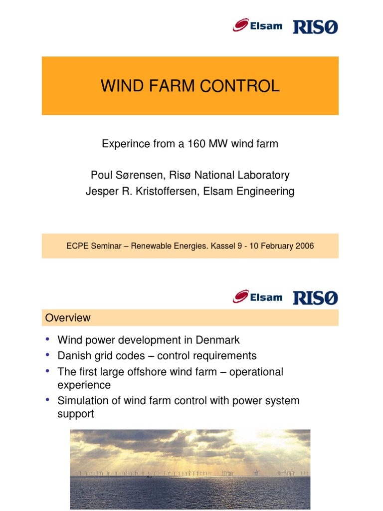 Wind Farm Control | PDF | Wind Power | Wind Turbine