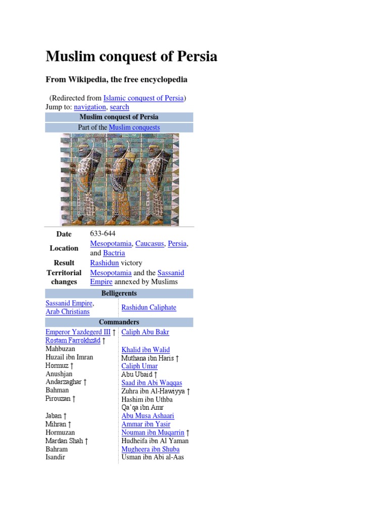 Muslim Conquest of Persia | PDF | Umar | Western Asia