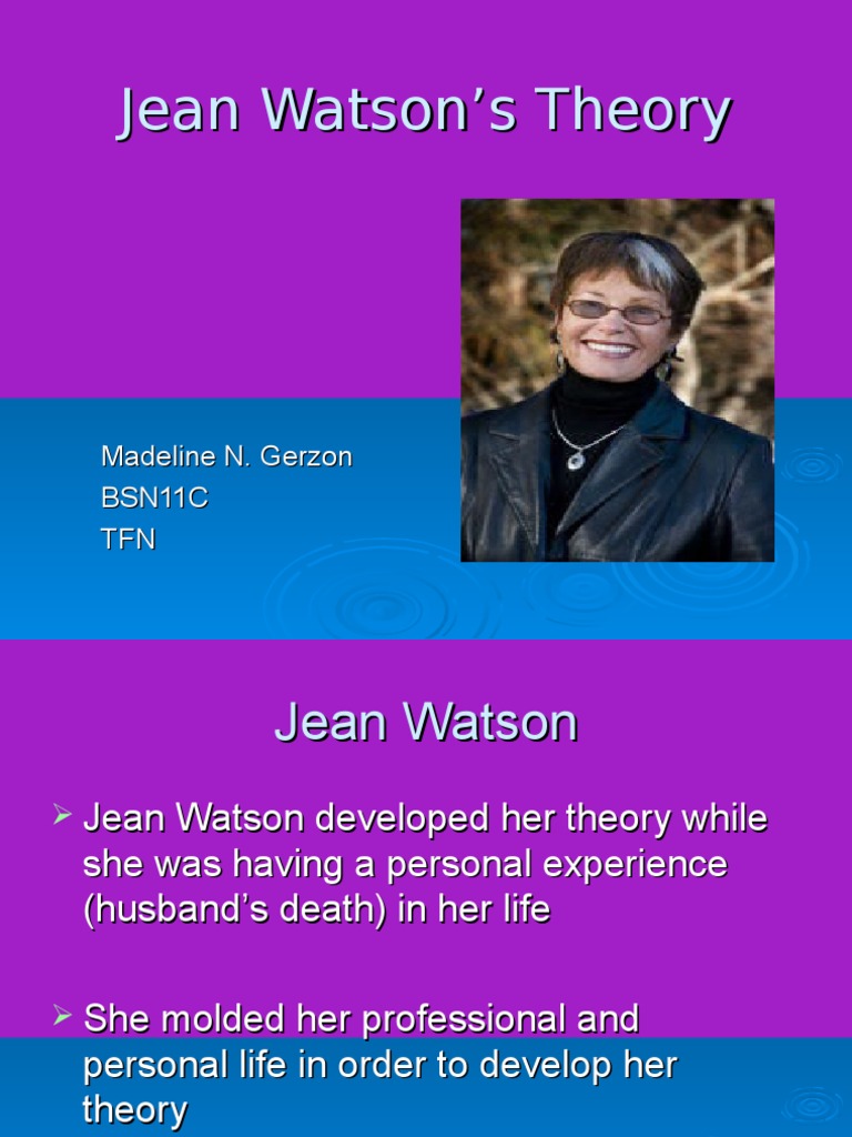 Jean Watson’s Theory | Nursing | Doctor Of Philosophy