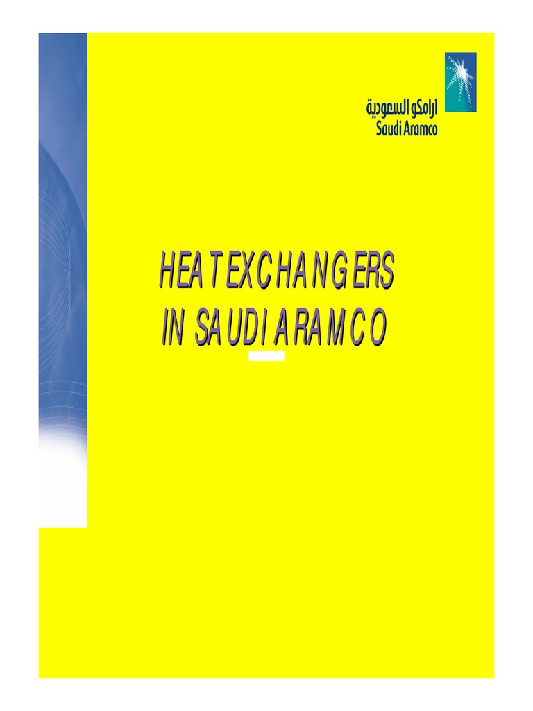 Heat Exchangers Standards at Aramco | PDF | Heat Exchanger | Pipe ...