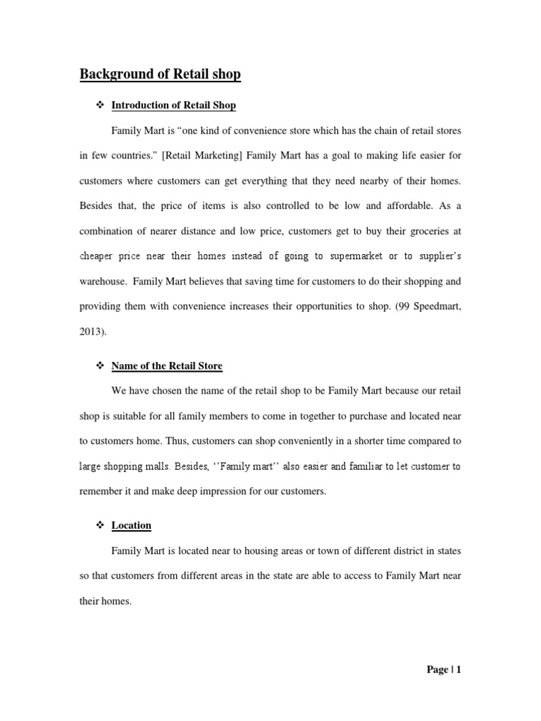 Family Mart Mini Market Design Plan | PDF | Grocery Store | Retail