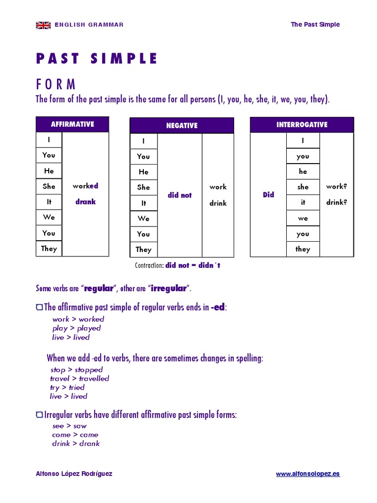 Past Simple | PDF | English Grammar | English Language