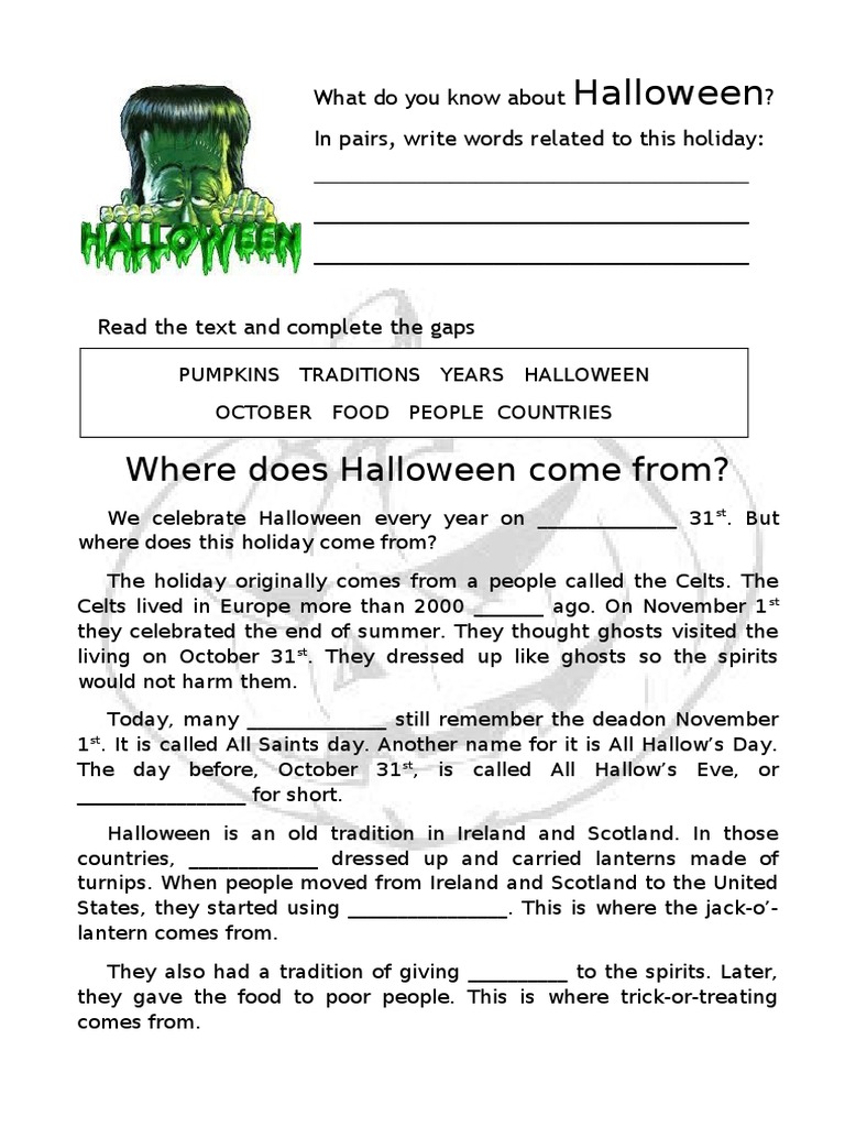 Origins and Traditions of Halloween | PDF