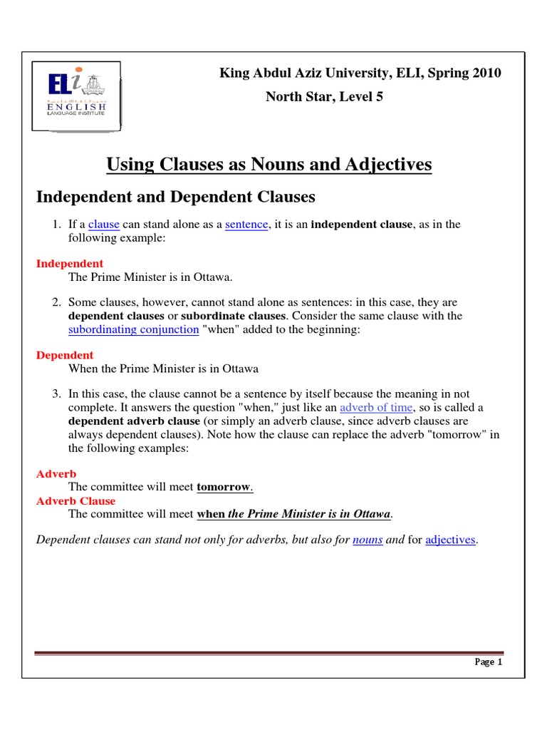 Noun Clause Usage and Examples | PDF | Clause | Adverb