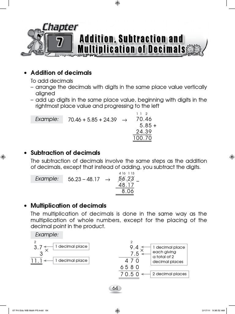 07 Pri WB Math P5 PDF | PDF | Multiplication | Subtraction
