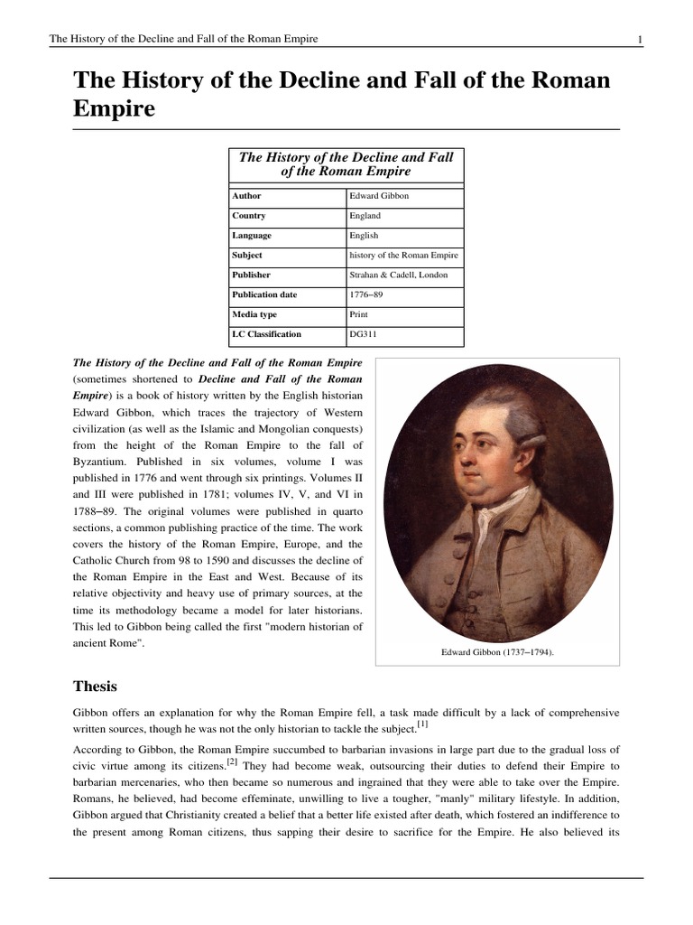 Decline and Fall of The Roman Empire PDF | PDF | The History Of The ...