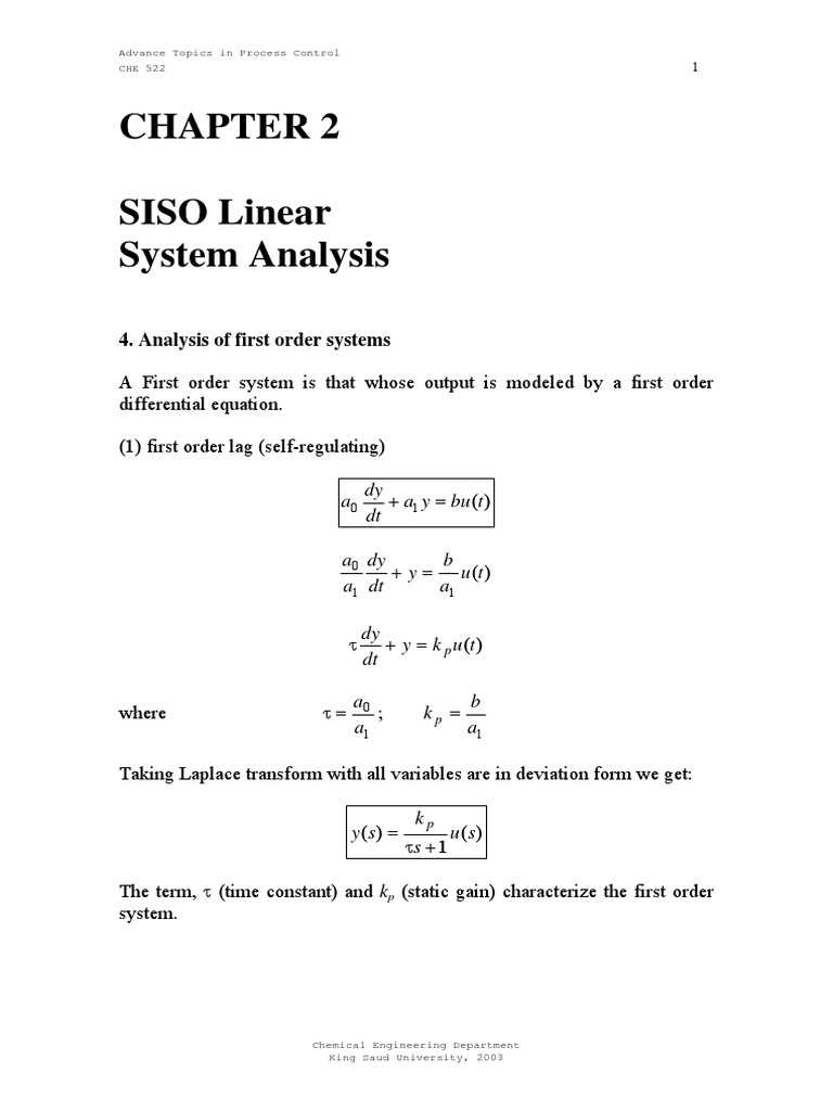 Chap02b.advanced Process Control PDF | PDF | Mathematical Analysis ...