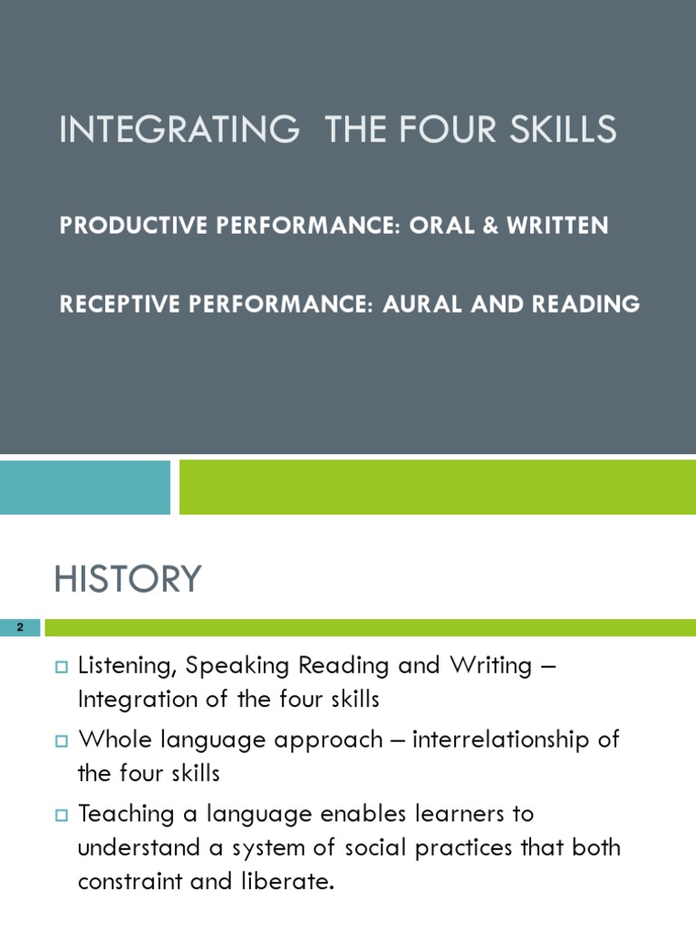 Lecture10 - Integrating The Four Skills PDF | PDF | Curriculum ...