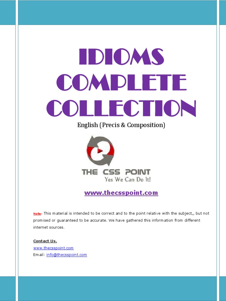 Idioms Complete Collection PDF | PDF