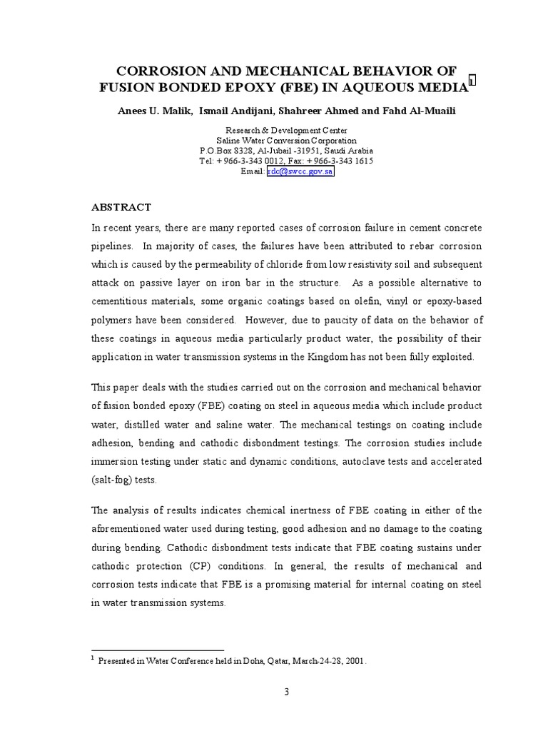 FBE Coating PDF | PDF | Corrosion | Adhesive