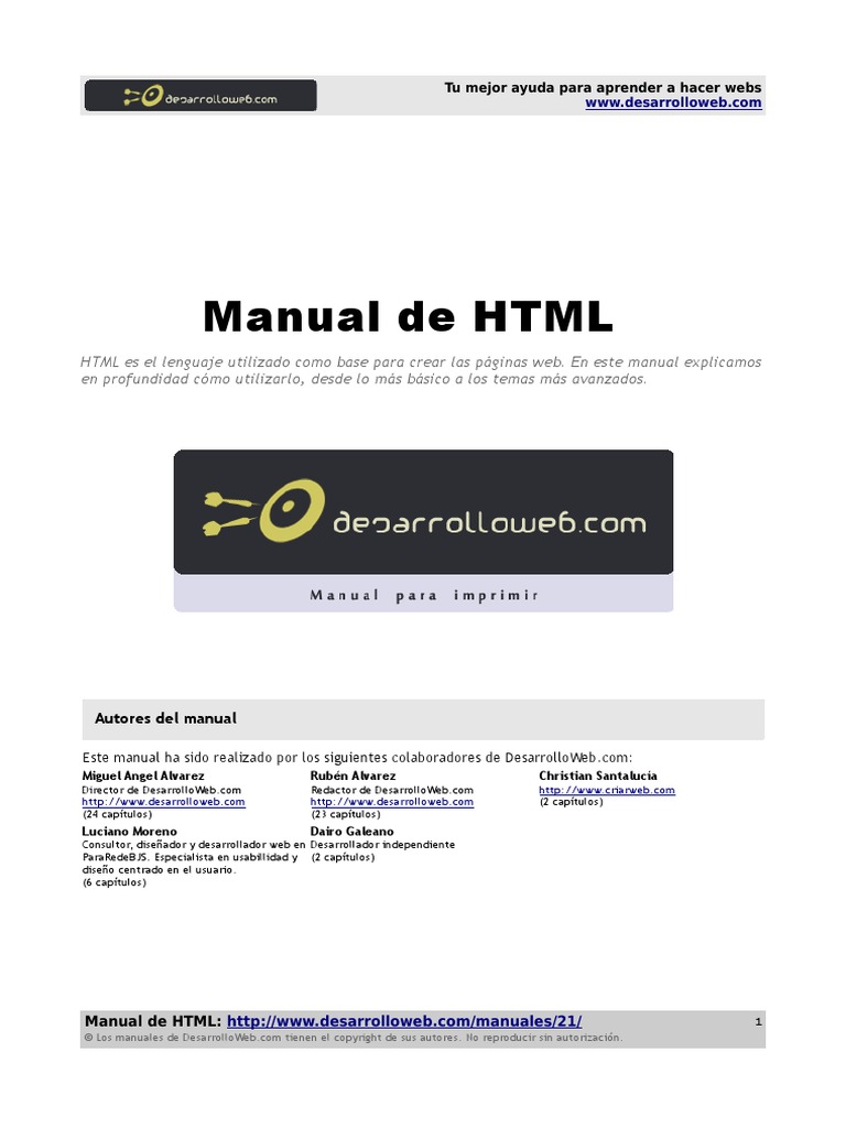 Manual HTML Actualizado | PDF