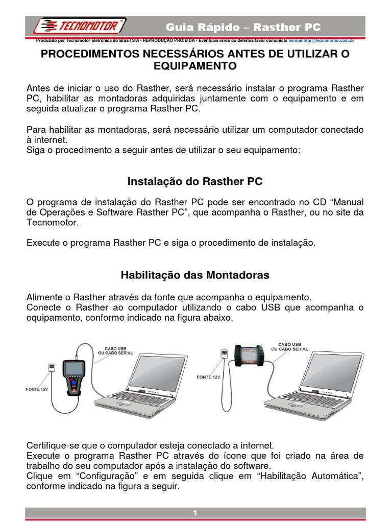 Guia Rapido Rasther III Rasther Box Exp | PDF | Apontar e clicar ...